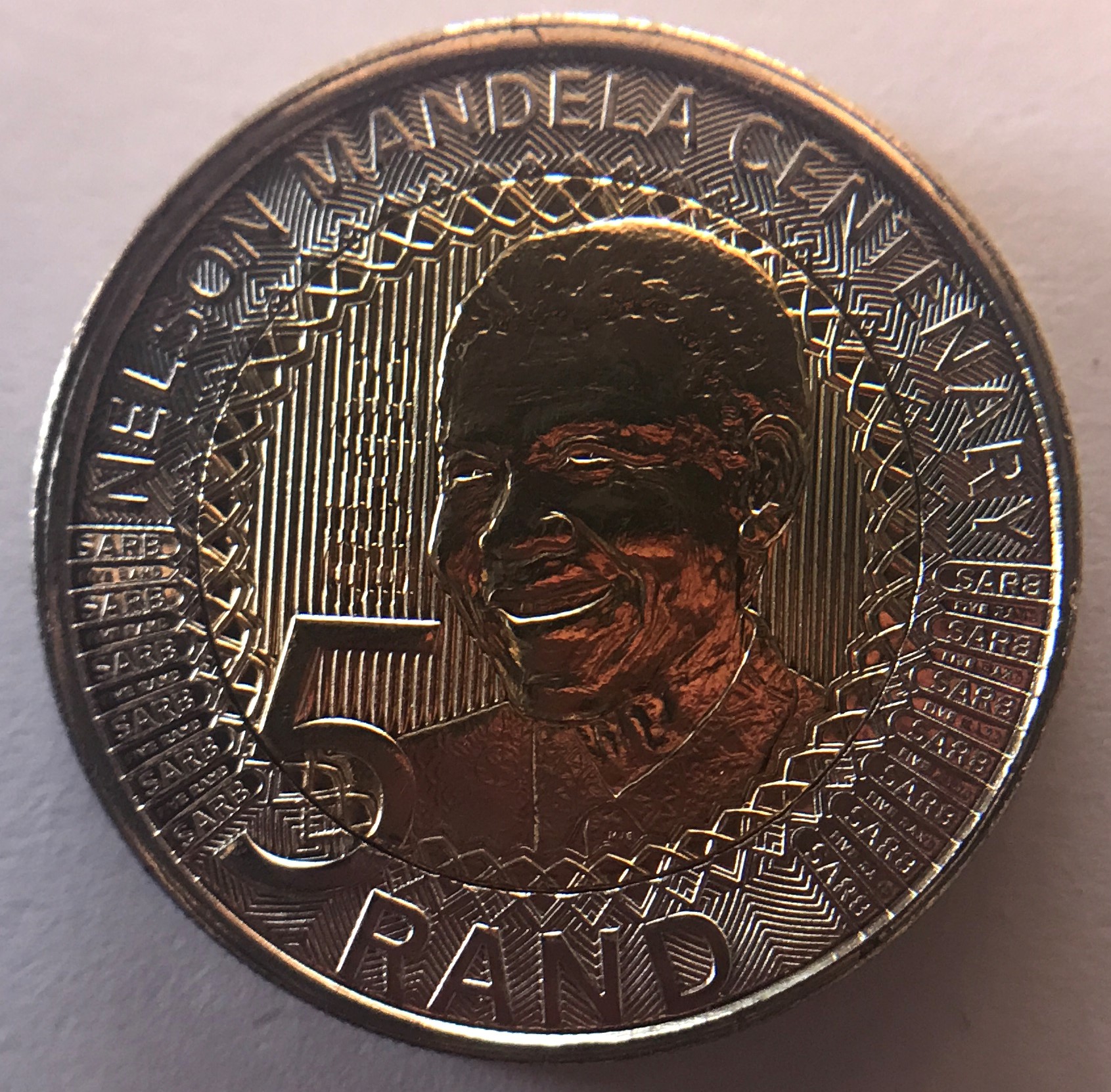 2018 100 Years For Mandela R5 Coin