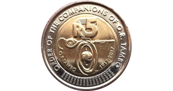 2017 - 100 years Oliver Tambo R5 coin - new -unc